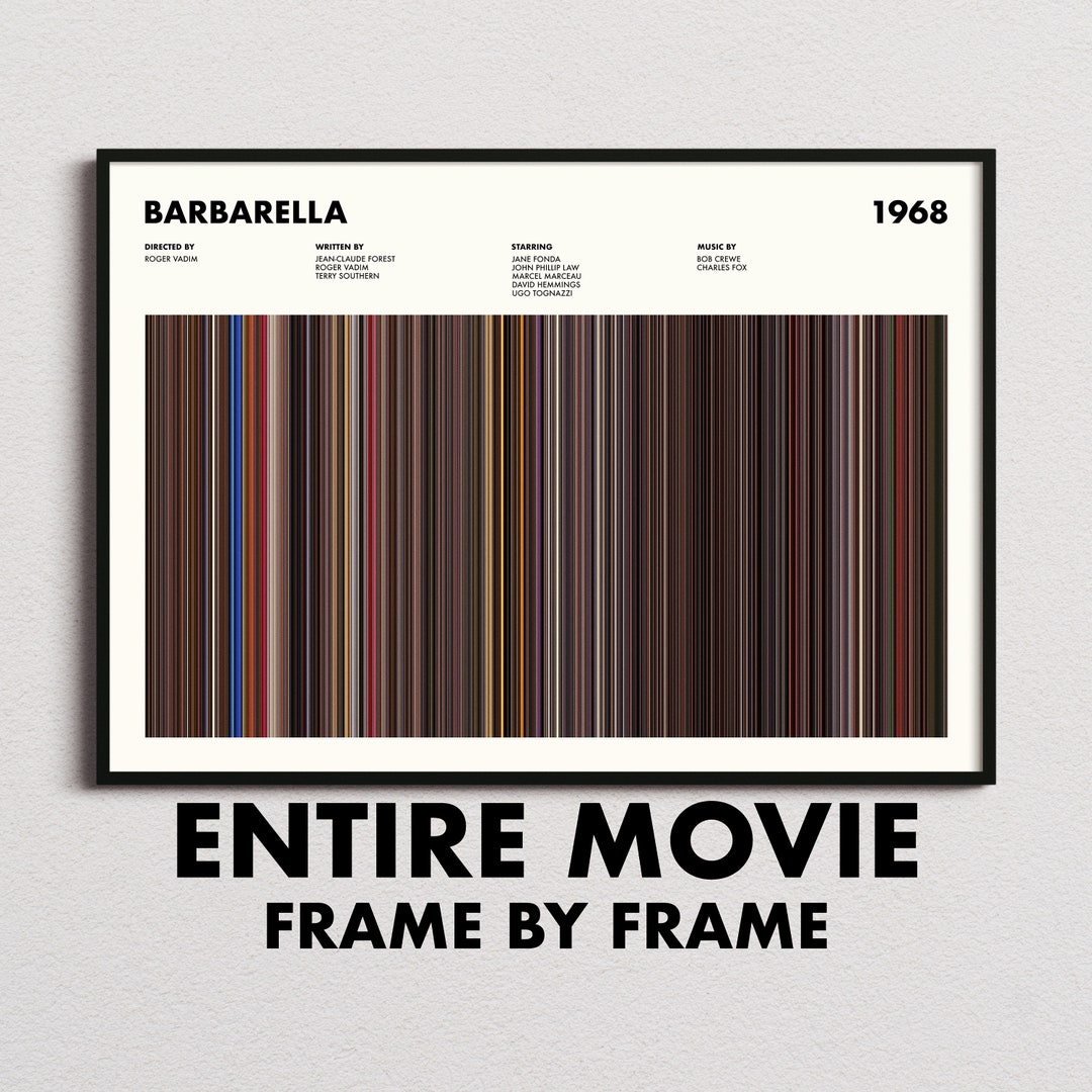 Barbarella Movie Barcode Print, Barbarella Print, Barbarella Poster ...