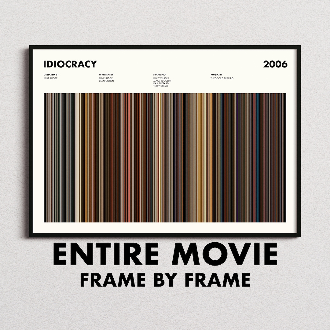 Idiocracy Movie Barcode Print, Idiocracy Print, Idiocracy Poster ...