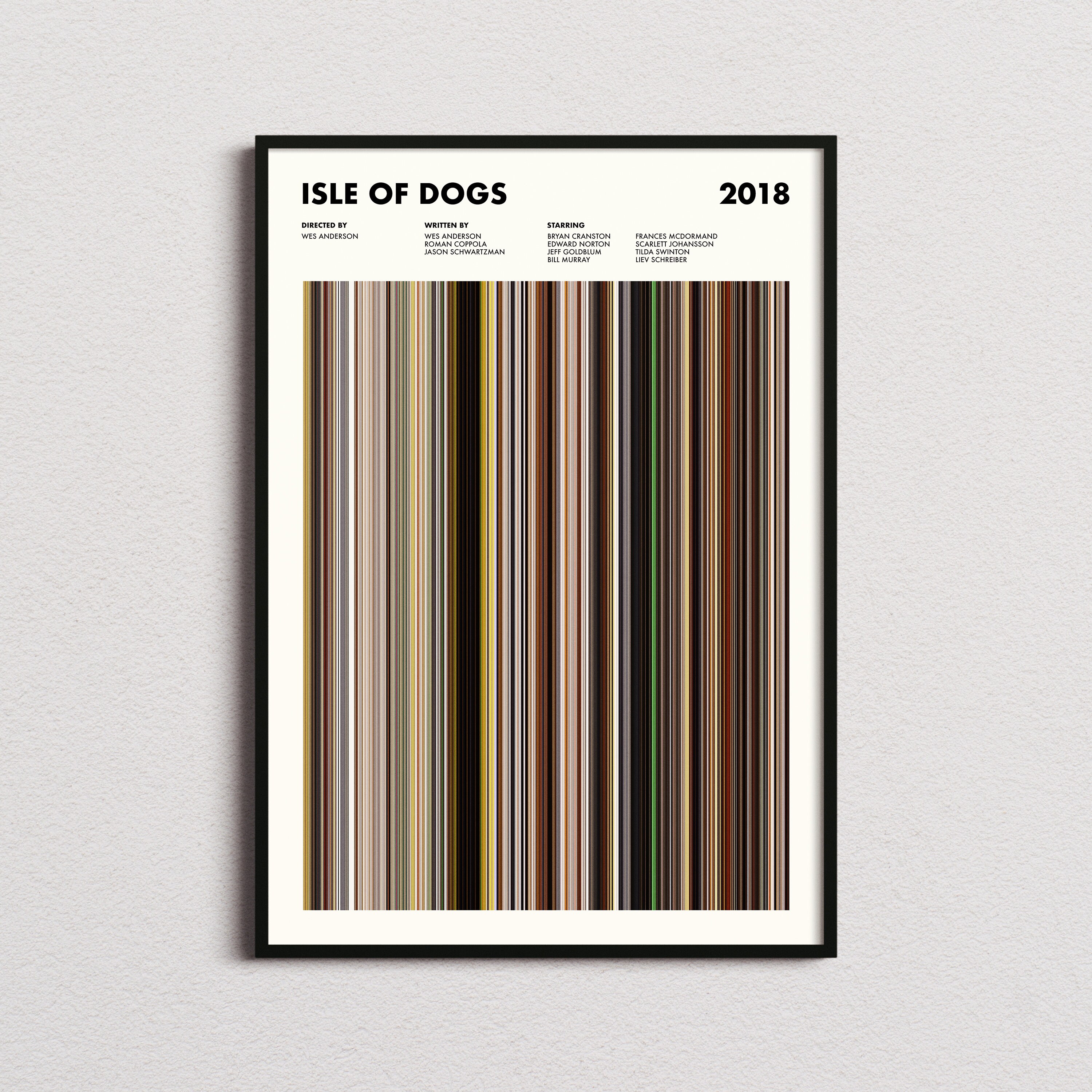 Isle of Dogs Movie Barcode Print Isle of Dogs Print Isle of - Etsy