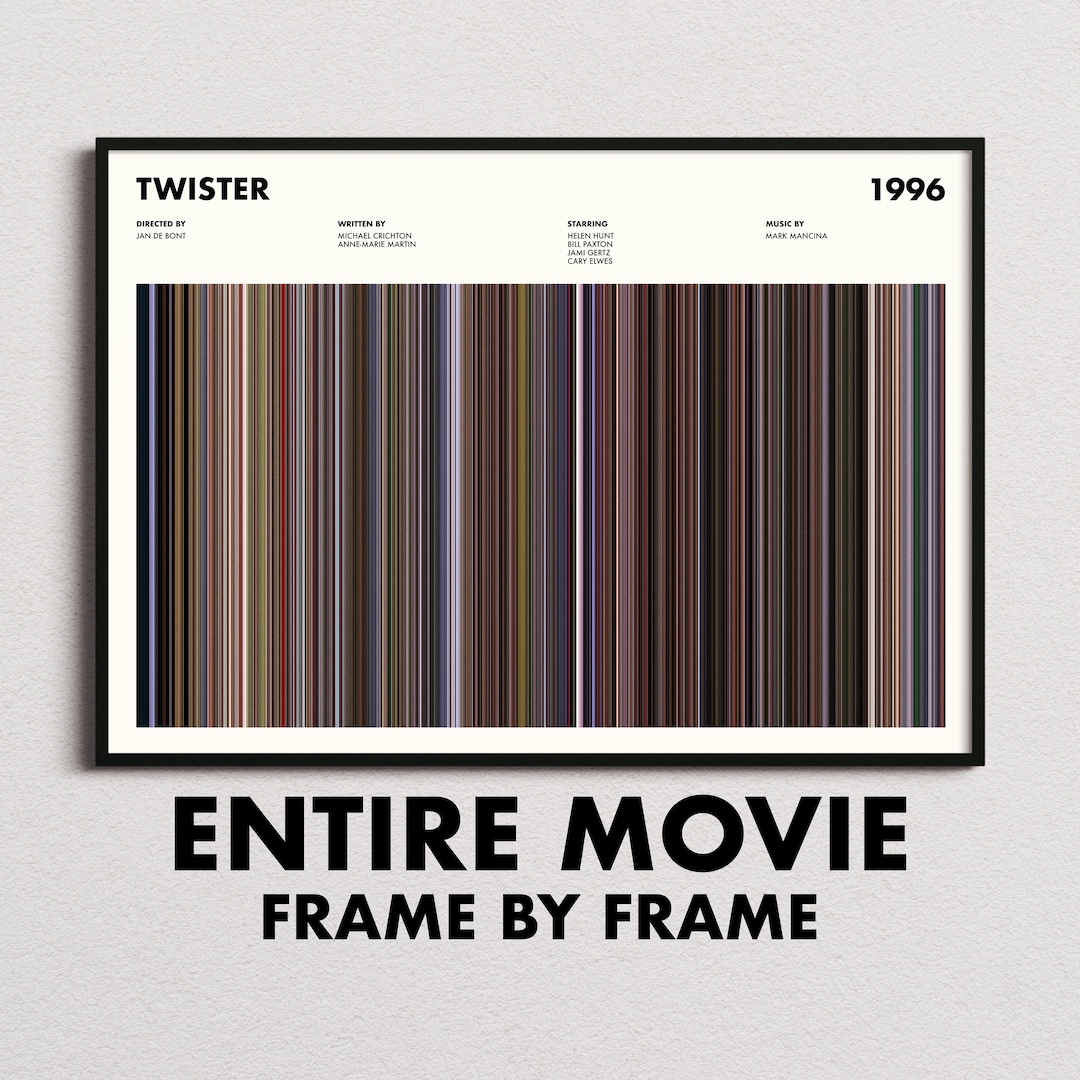 Twister Movie Barcode Print, Twister Print, Twister Poster, Twister ...