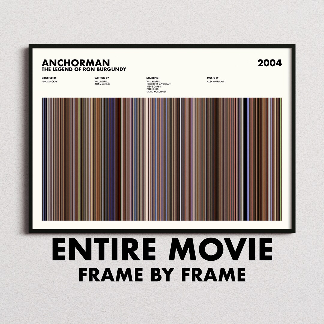 Anchorman Movie Barcode Print, Anchorman Print, Anchorman Poster ...