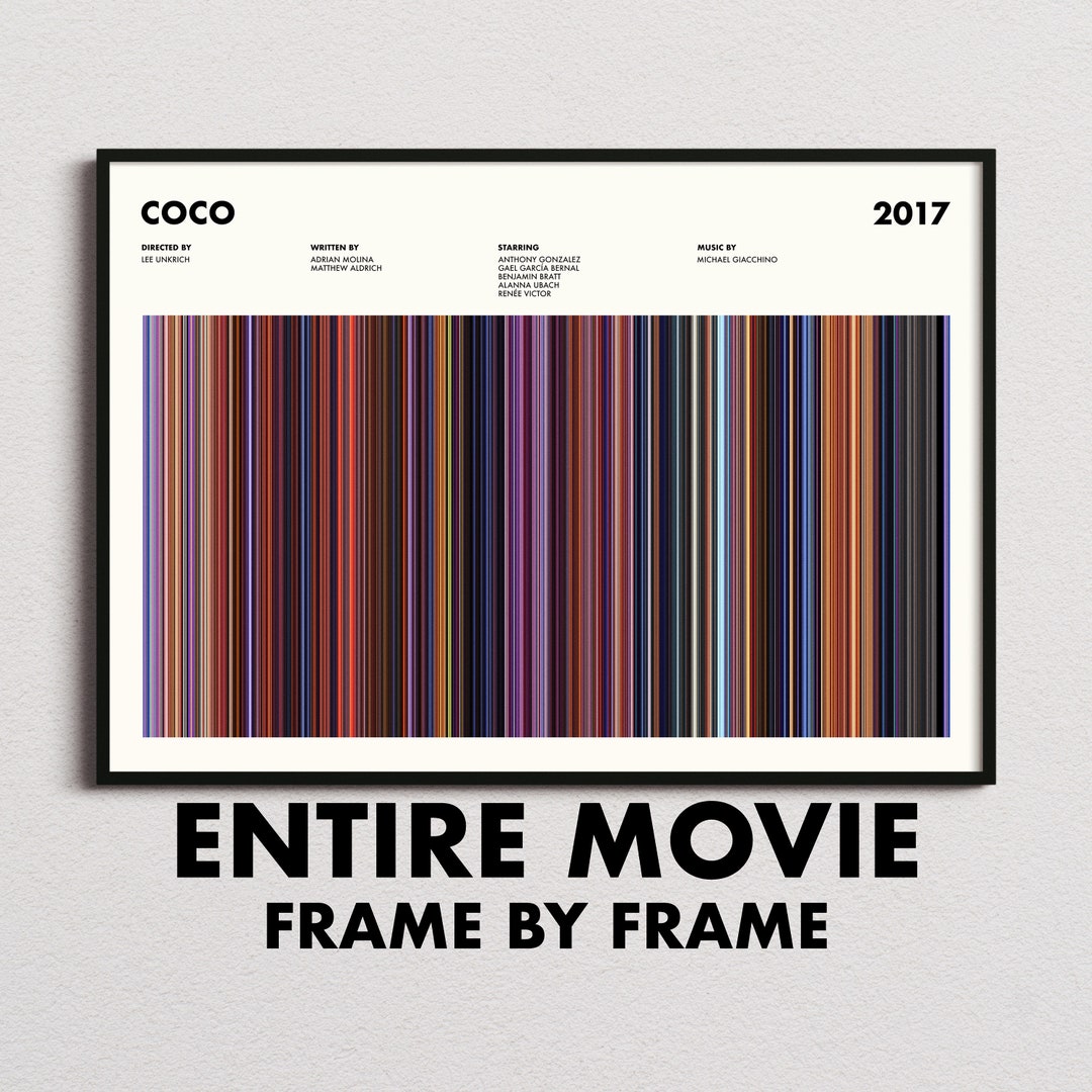 Coco Movie Barcode Print, Coco Print, Coco Poster, Coco Wall Art, Coco ...