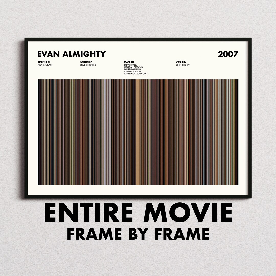 Evan Almighty Movie Barcode Print, Evan Almighty Print, Evan Almighty ...