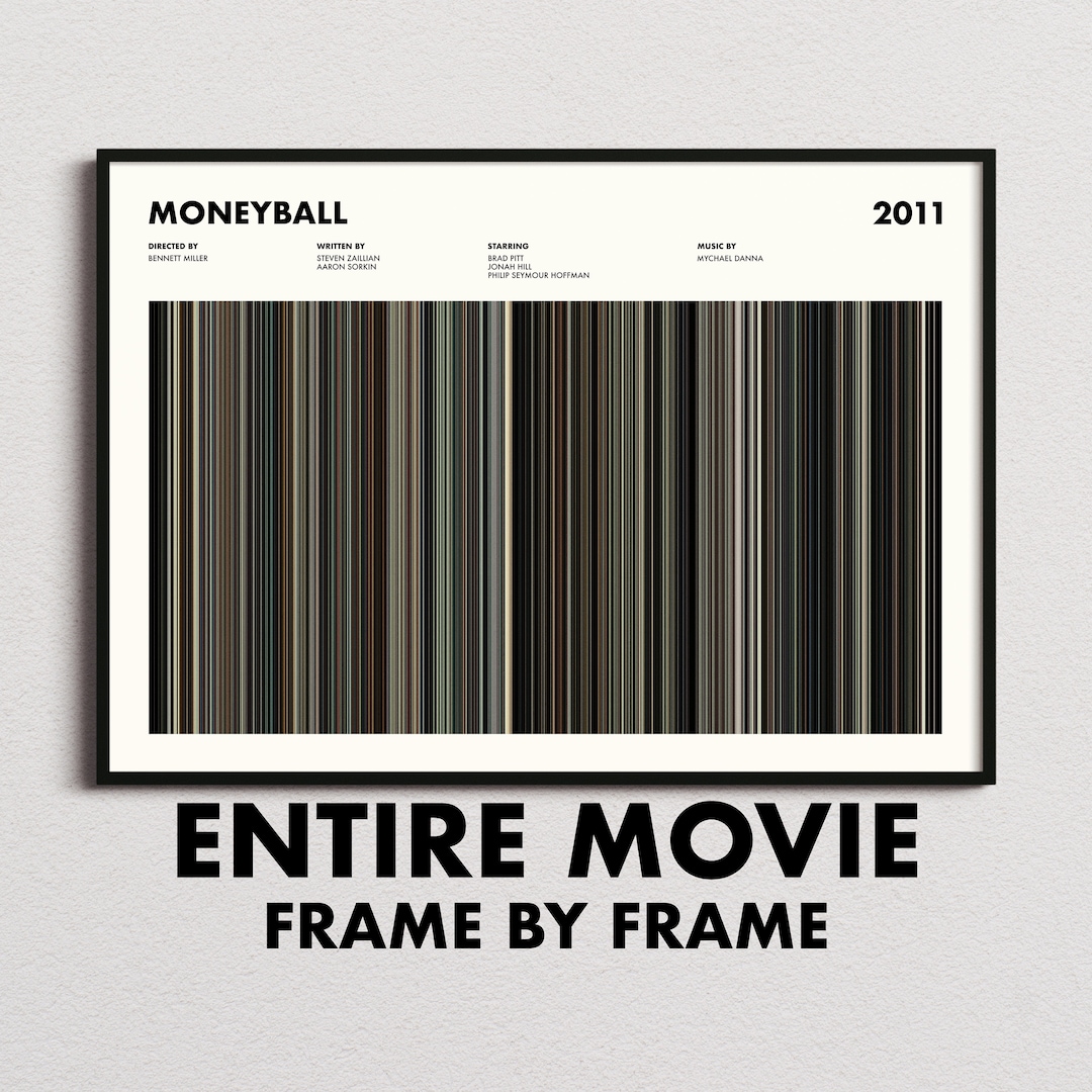 Moneyball Movie Barcode Print, Moneyball Print, Moneyball Poster ...