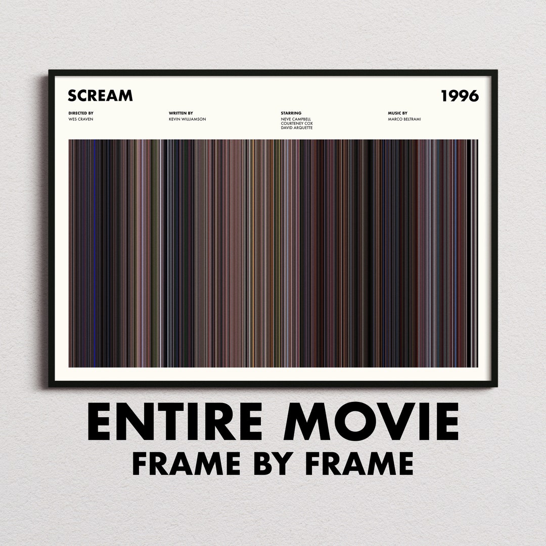 Scream Movie Barcode Print, Scream Print, Scream Poster, Scream Wall ...