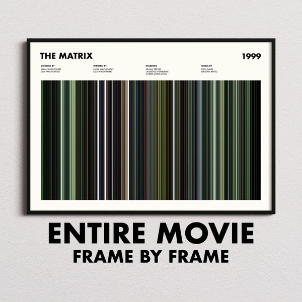 Matrix Barcode Movie Poster - Etsy