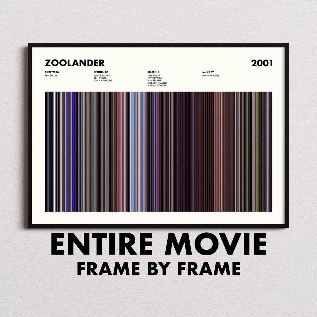 Zoolander Movie Barcode Print, Zoolander Print, Zoolander Poster ...