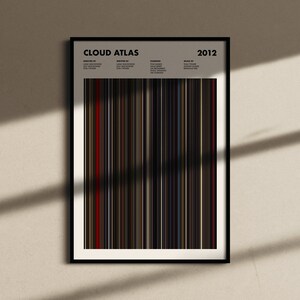 Cloud Atlas Movie Barcode Print, Cloud Atlas Print, Cloud Atlas Poster ...