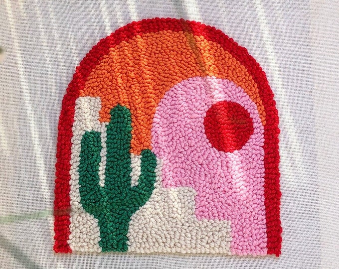 Punch Needle Wall Decor, Punch Needle Wall Hanging, Tufted Wall Decor ...