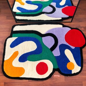 Tufted Rug, Tufting Rug, Handmade Carpet, Abstract Hand Tufted - Etsy