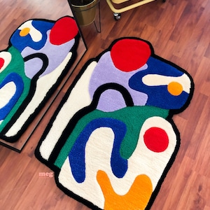 Tufted Rug, Tufting Rug, Handmade Carpet, Abstract Hand Tufted - Etsy