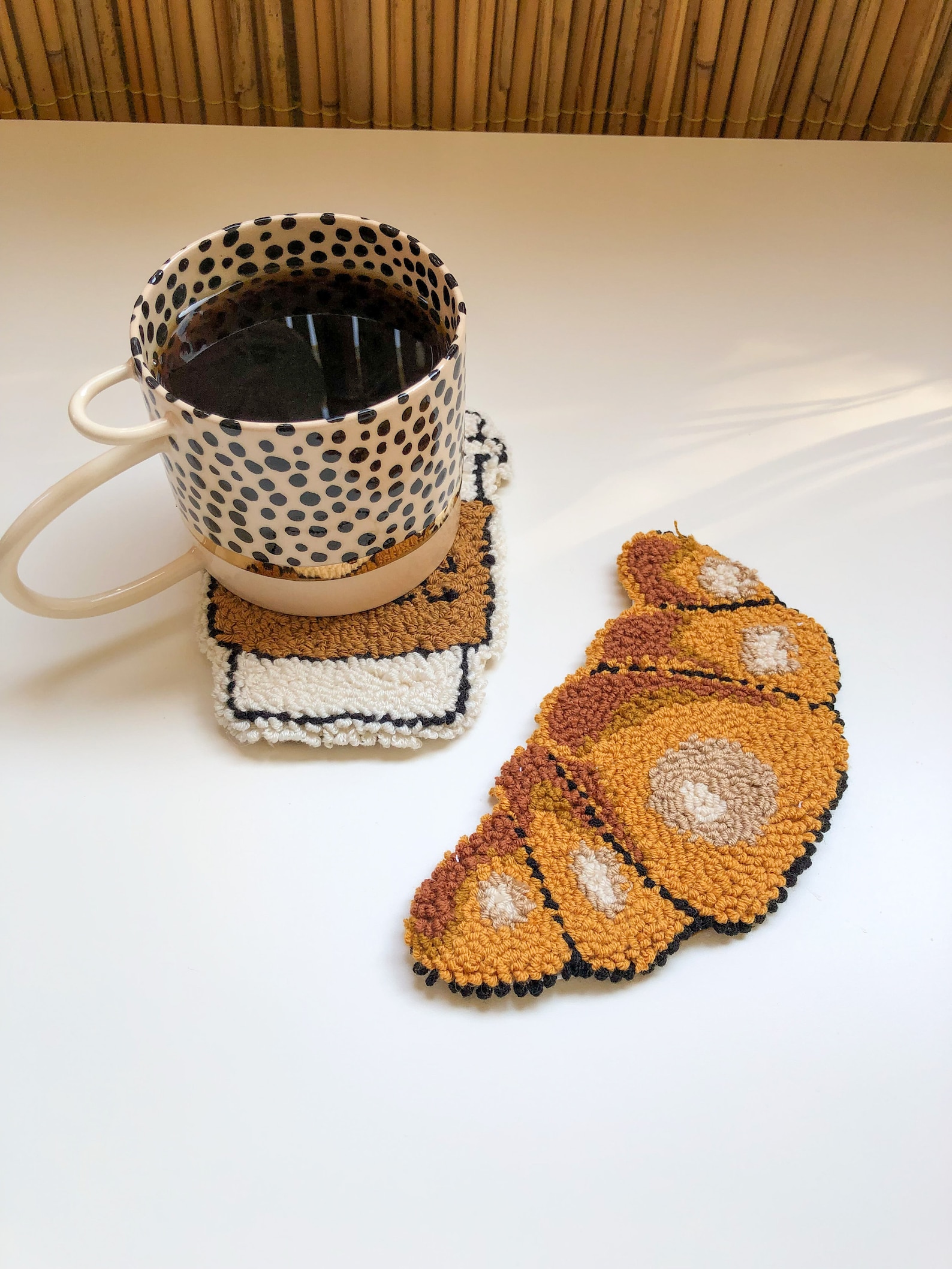 Punch Needle Coasters Tufted Coasters Drink Coasters Tufted - Etsy