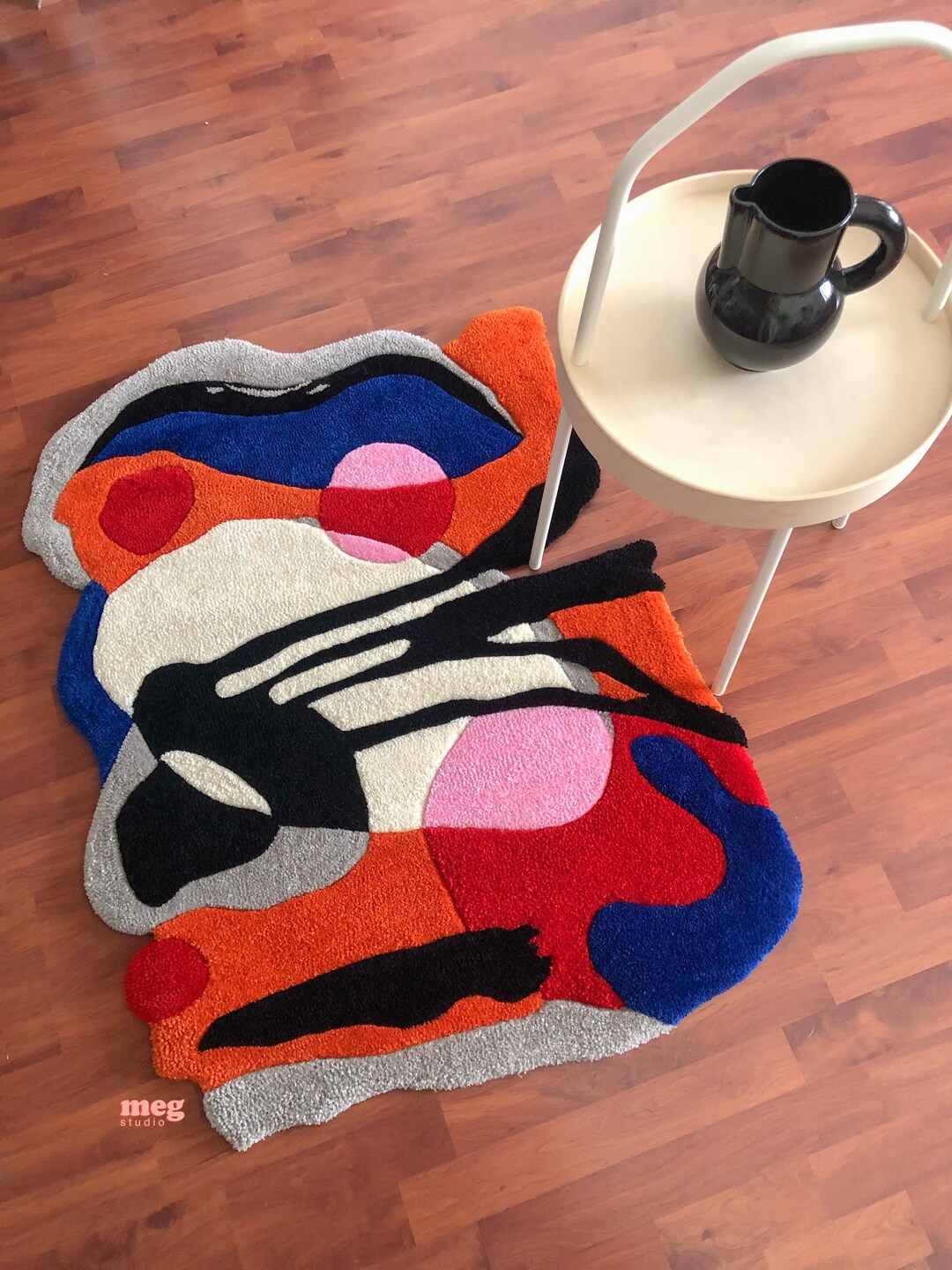 Tufted Rug, Tufting Rug, Handmade Carpet, Hand Tufted Rug, Abstract ...