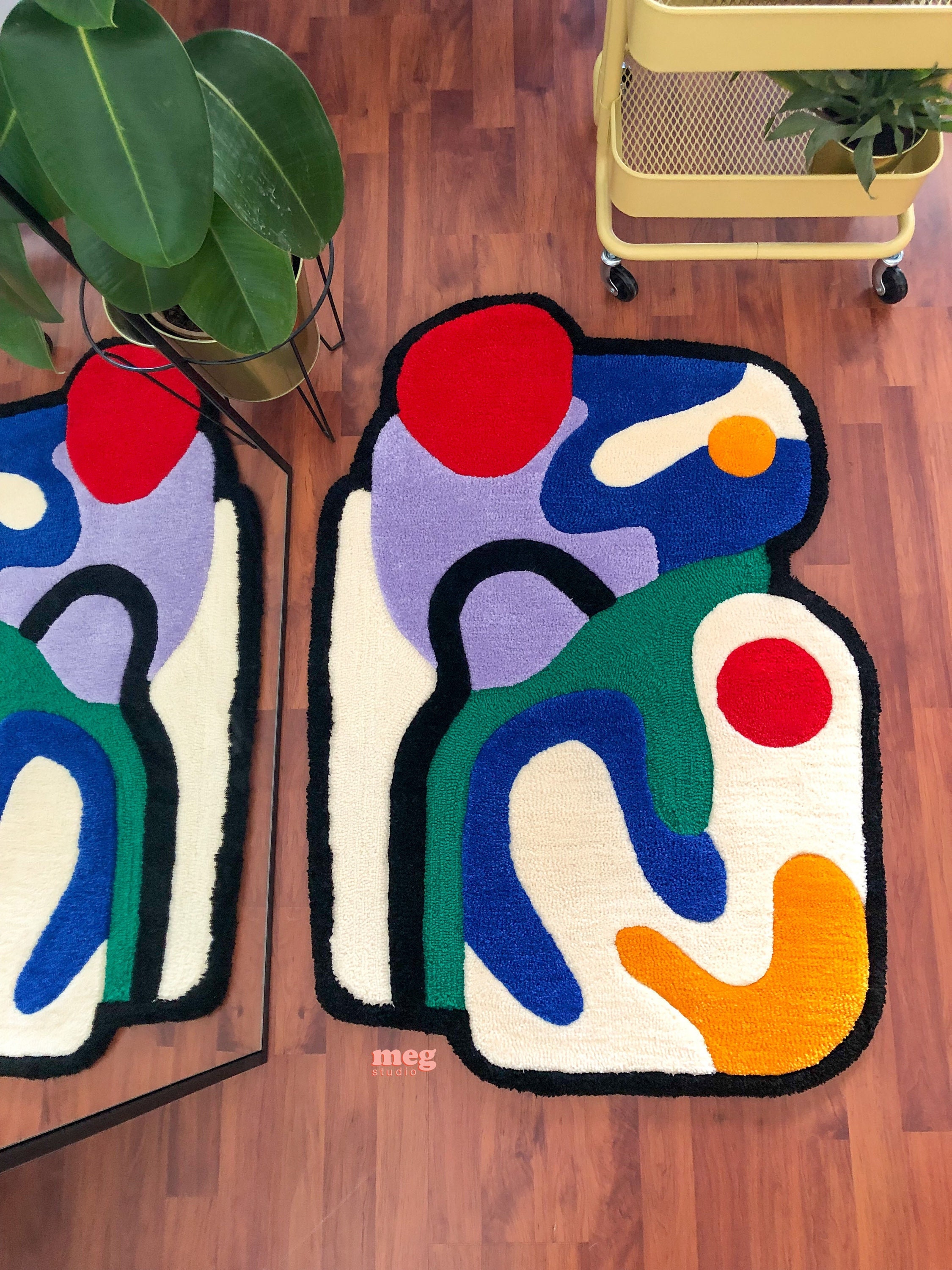 Tufted Rug Tufting Rug Handmade Carpet Abstract Hand Tufted Etsy UK