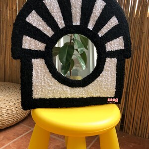 Punch Needle Mirror Tufted Mirror Mirror Design Home Gift - Etsy