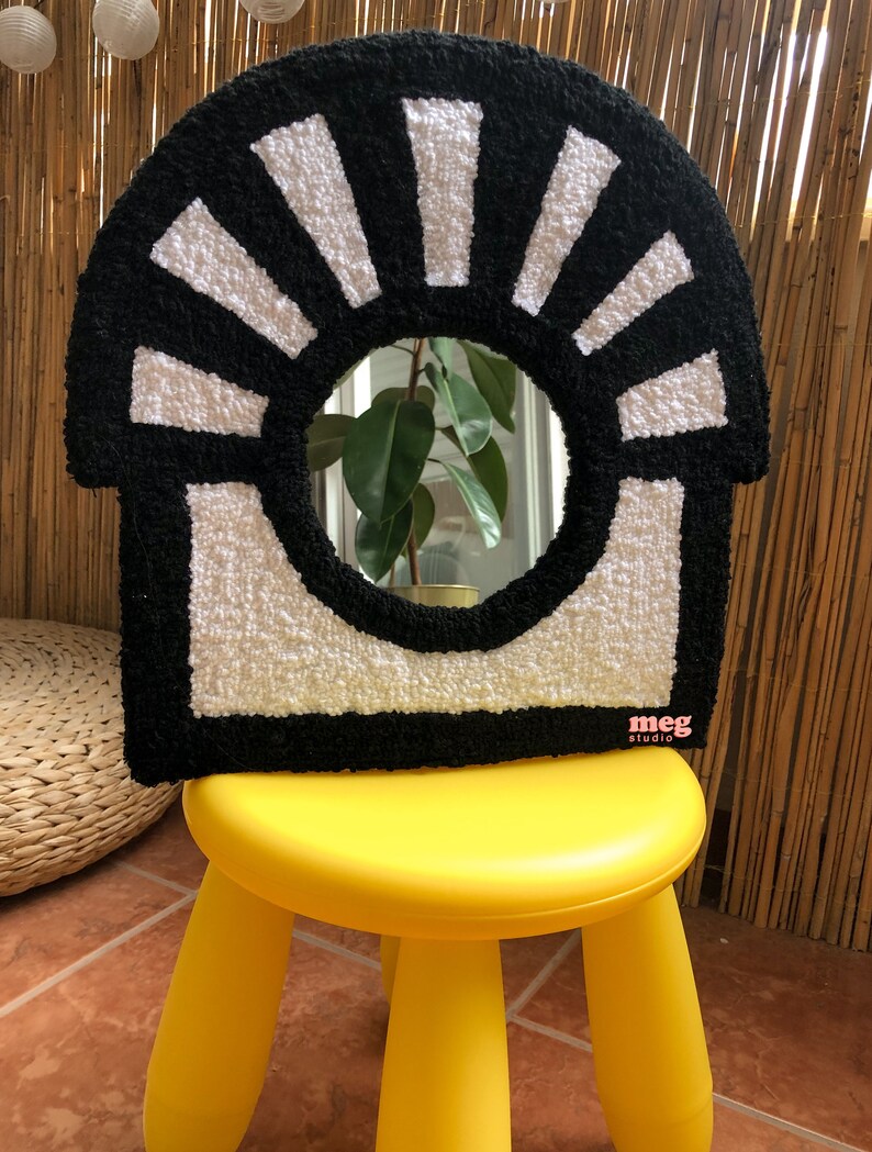 Punch Needle Mirror Tufted Mirror Mirror Design Home Gift - Etsy