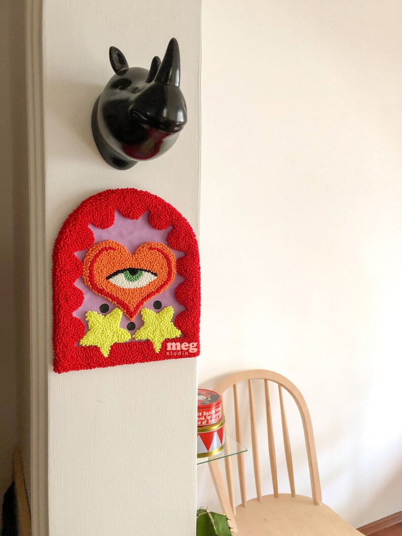 Punch Needle Wall Decor Punch Needle Wall Hanging Tufted - Etsy