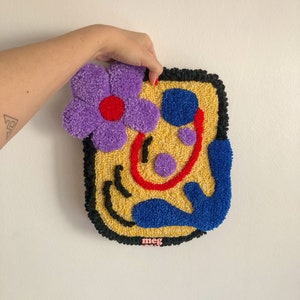 Tufted Wall Hanging, Tufted Wall Decor, Tufted Mini Rug, Wall Decor ...
