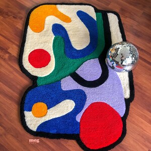 Tufted Rug, Tufting Rug, Handmade Carpet, Abstract Hand Tufted - Etsy