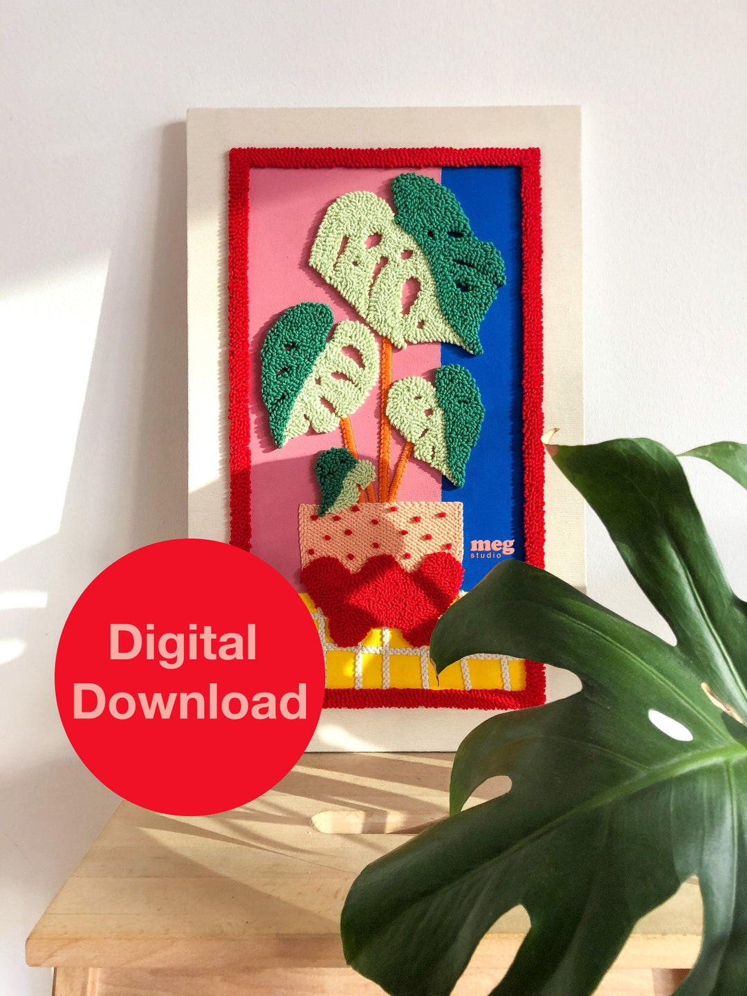 Punch Needle Template, Digital Punch Needle Pattern, Digital Pattern ...