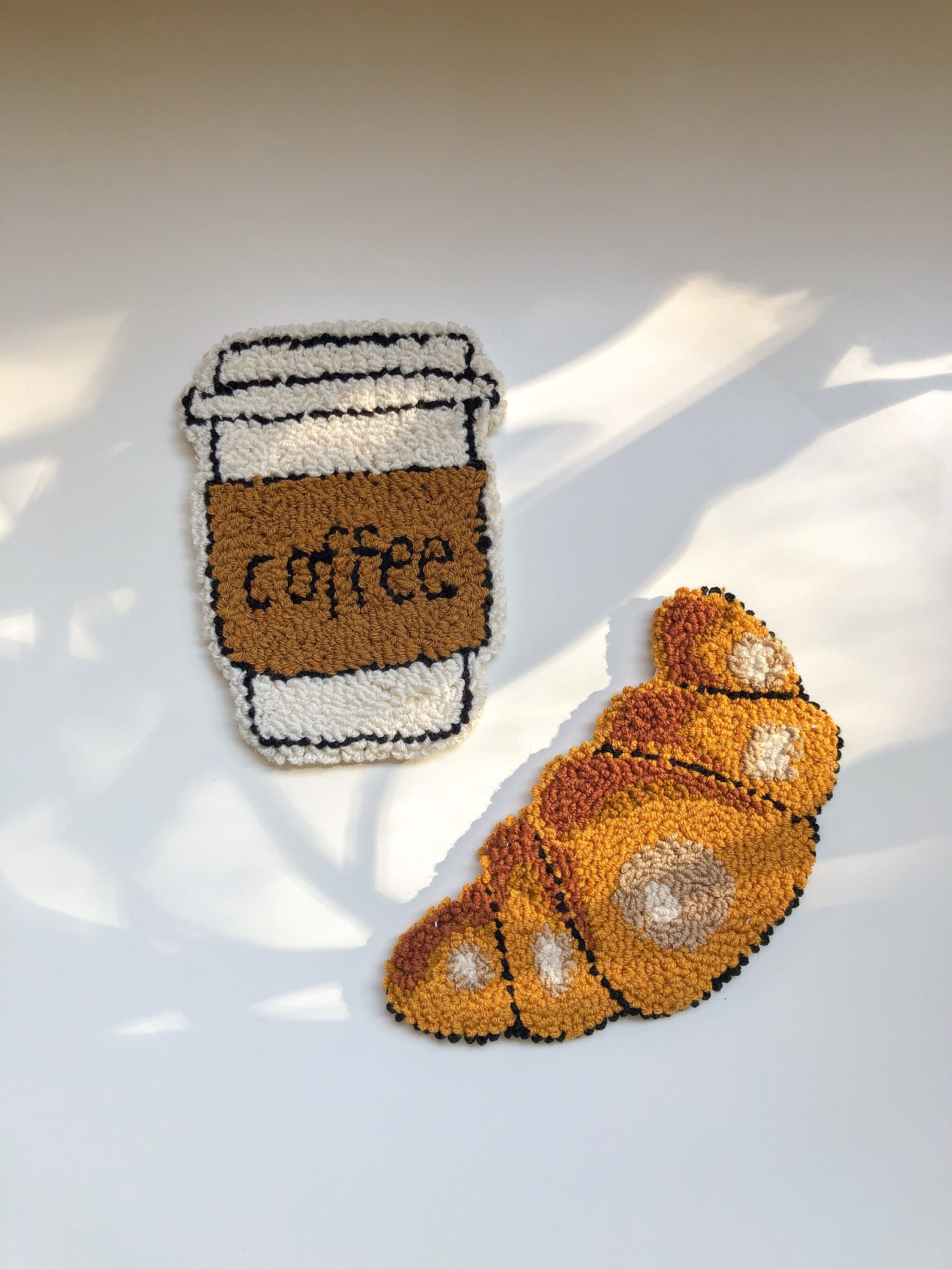 Punch Needle Coasters Tufted Coasters Drink Coasters Tufted - Etsy