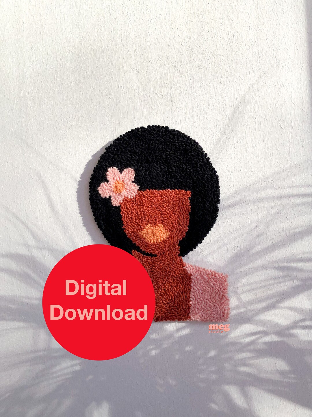 Punch Needle Template, Digital Punch Needle Pattern, Digital Pattern ...