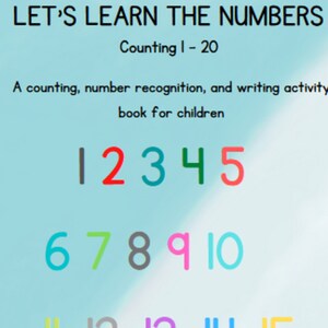 Let's Learn the Numbers - Etsy