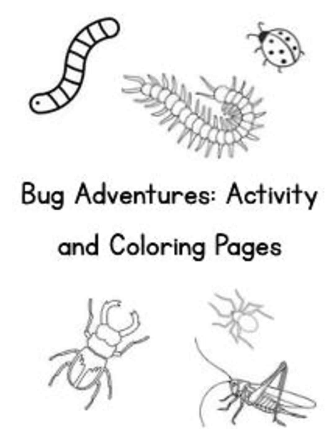 Bug Adventures Activity and Coloring Pages - Etsy