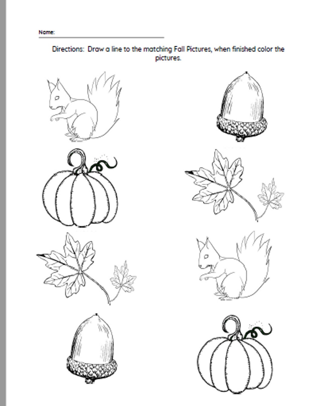 Fall Worksheets - Etsy