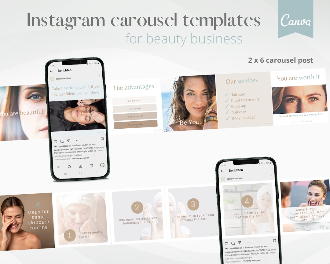 Instagram Beauty Carousel, Instagram for Beauty Businesses, Carousel ...