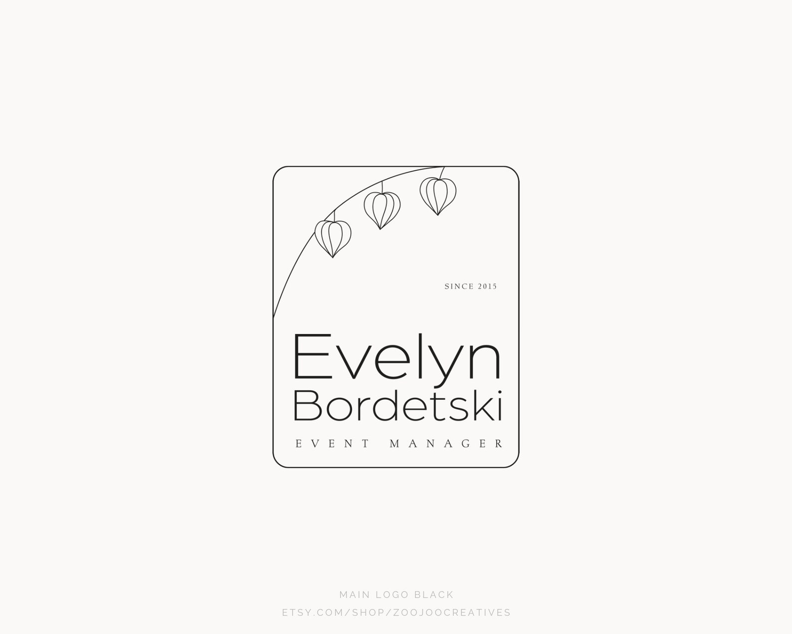 Logo Design, Flower Logo, Event Manager Premade Brand, Photography Logo ...