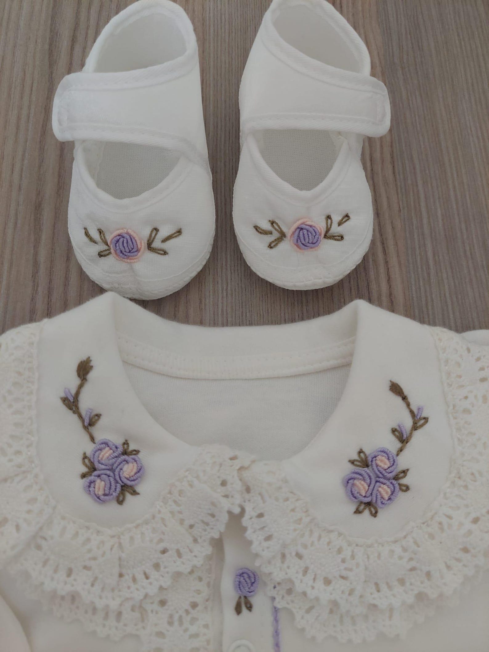 Personalized Newborn Outfit With Embroidered Handwork, Gift With Hand ...