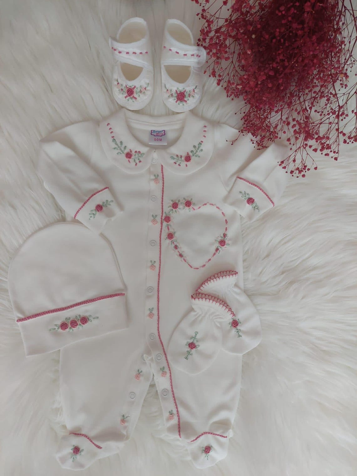 Personalized Newborn Baby Coming Home Outfit With a Name Embroidered ...