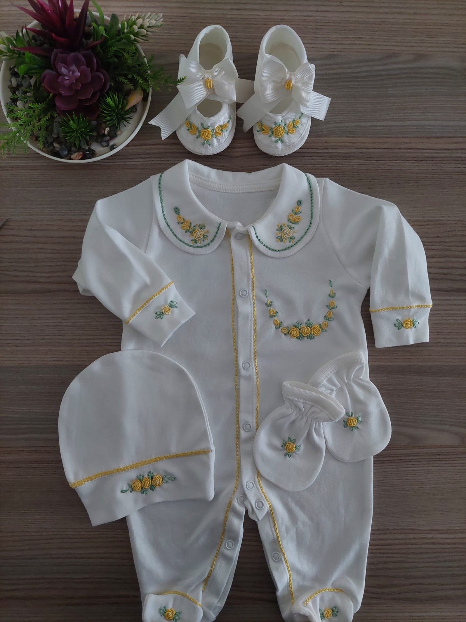 Baby Outfit From Organic Cotton, Personalized Unisex Newborn Set With ...