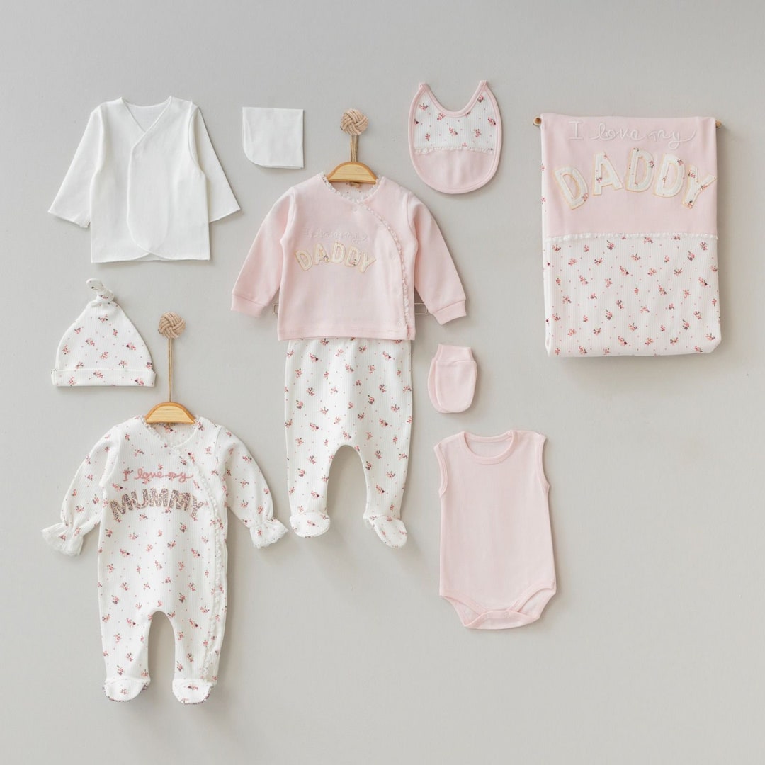 Newborn Baby Girl Coming Home Outfit, Newborn Baby Clothes Set, Baby ...
