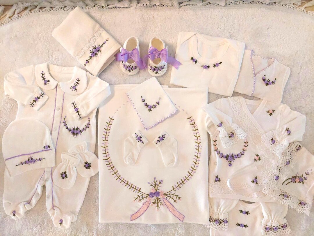 Newborn Baby Gift Set From Organic Cotton, Coming Home Outfit With a ...