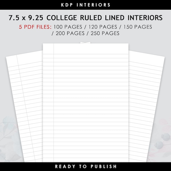 College Ruled Notebook - Etsy