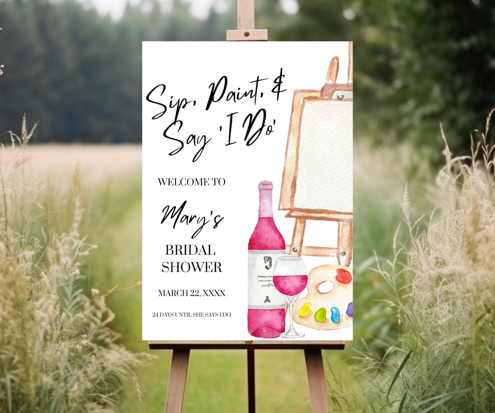 Sip, Paint, and Say I Do Bridal Shower, Sip & Paint Bridal Shower ...