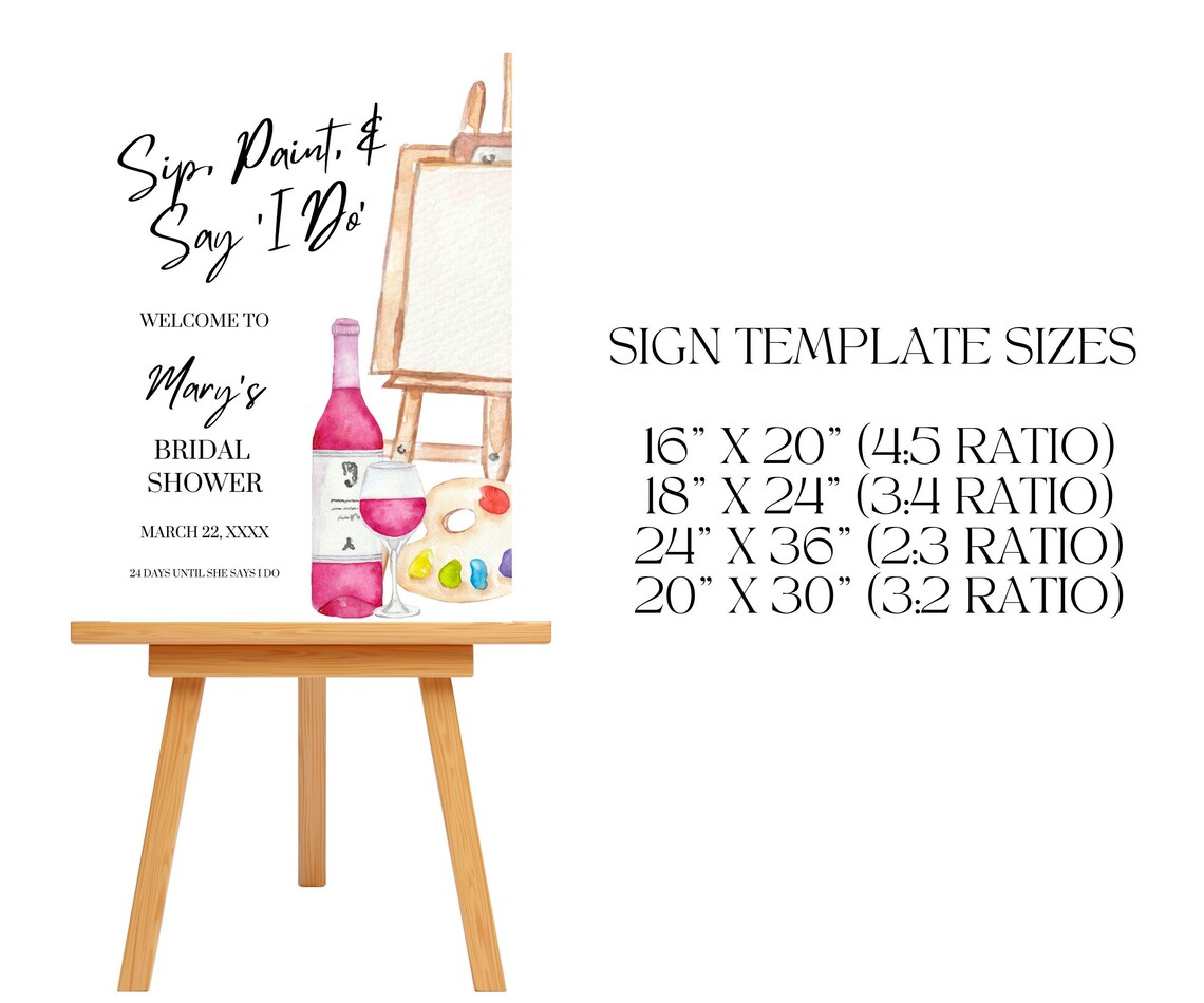 Sip, Paint, and Say I Do Bridal Shower, Sip & Paint Bridal Shower ...