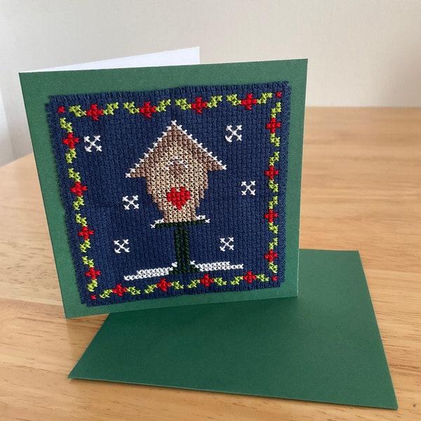 Christmas Cross Stitch Cards - Etsy UK
