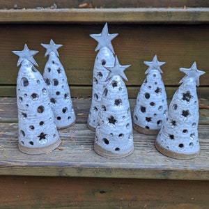 Ceramic Christmas Tree Holiday Votives - Etsy
