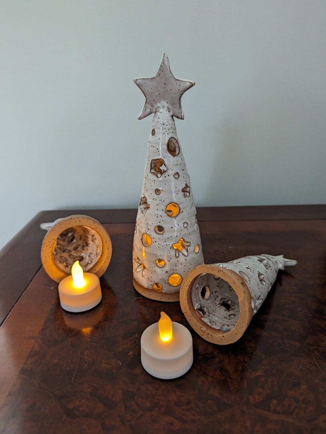 Ceramic Christmas Tree Holiday Votives - Etsy