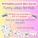 Lunchbox Joke Cards Printable Joke of the Day Back-to-school Digital ...