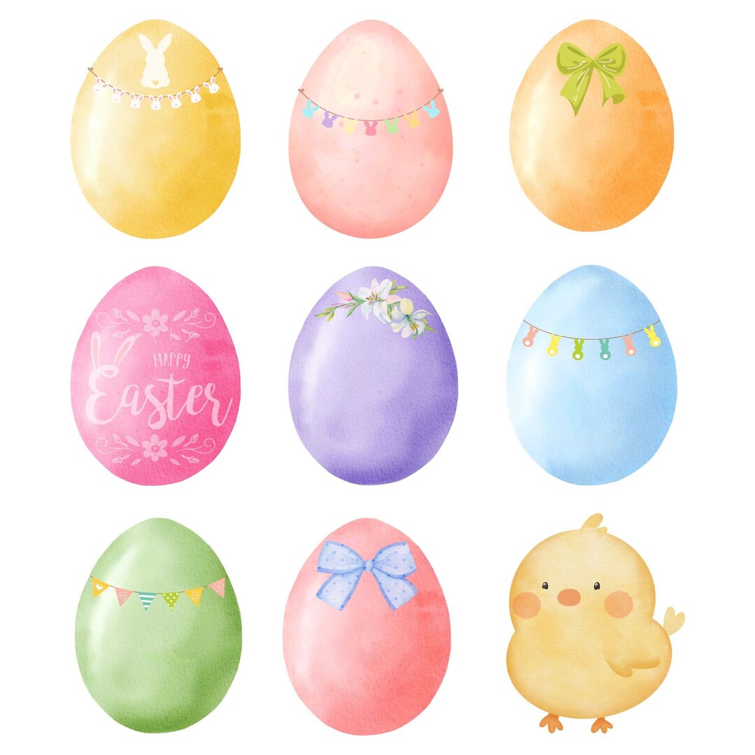 Digital Easter Egg Watercolor - Etsy
