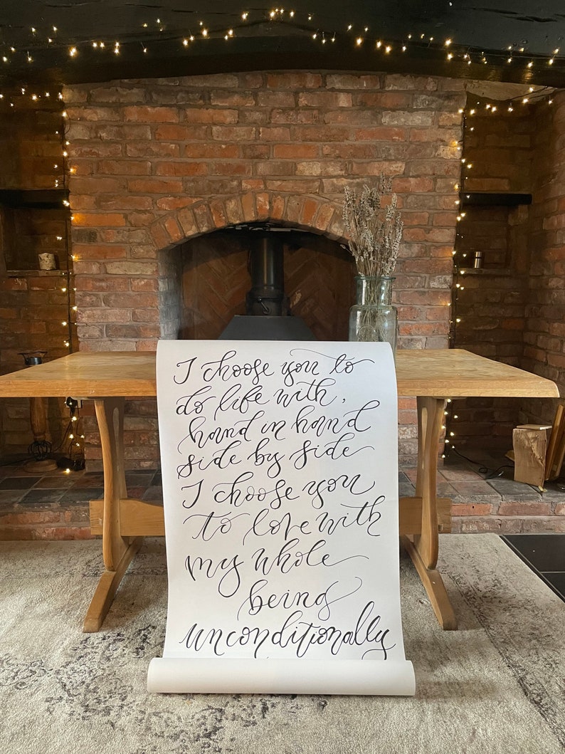 Custom Calligraphy Paper Wedding Banner/ Wedding Back Drop ...