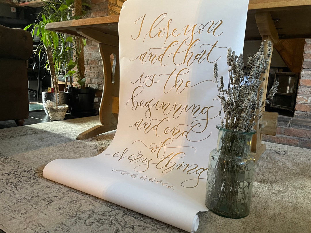 Custom Calligraphy Paper Wedding Banner/ Wedding Back Drop ...