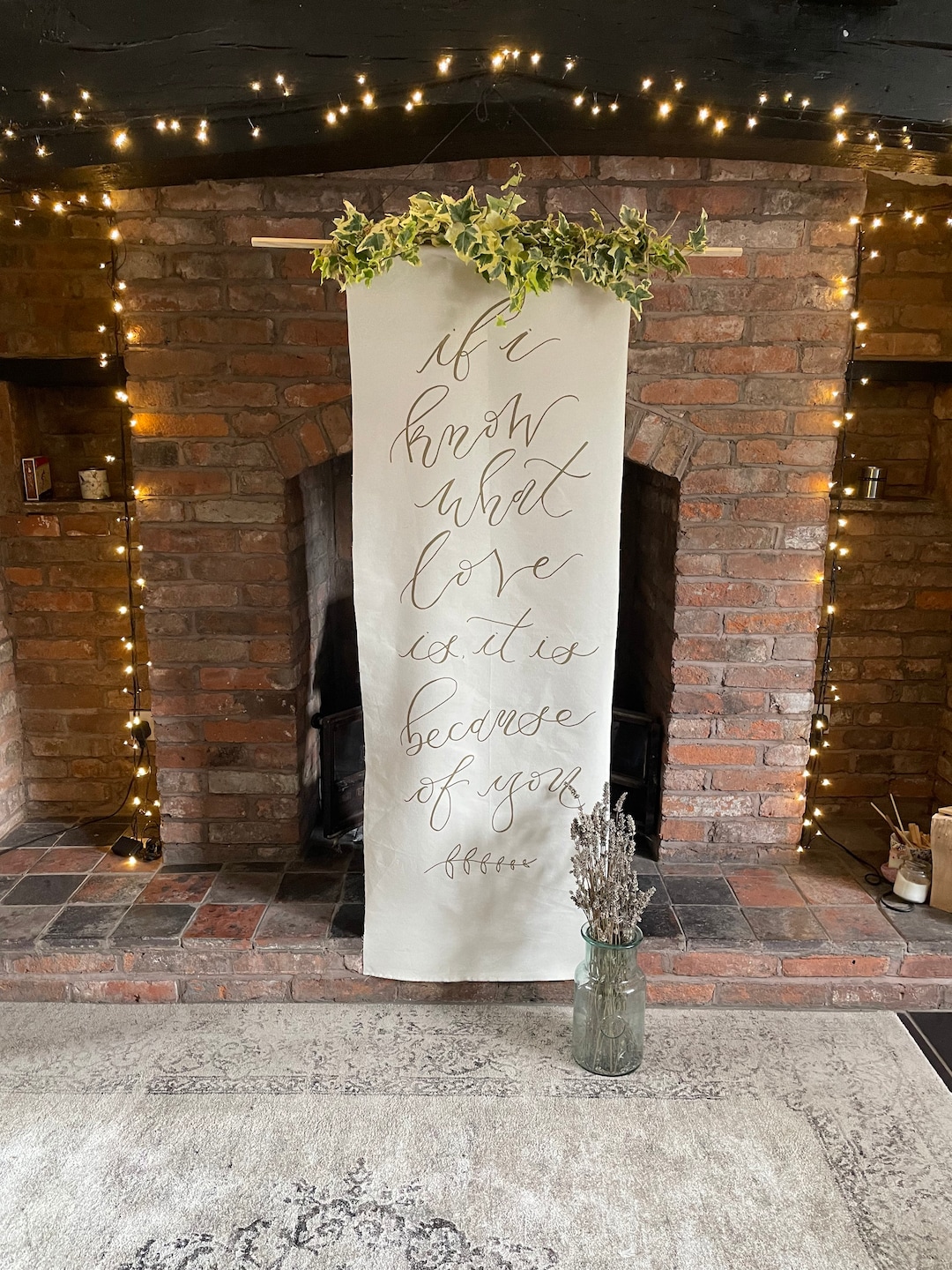 Fabric Wedding Banner/ Custom Calligraphy/ Wedding Back Drop ...