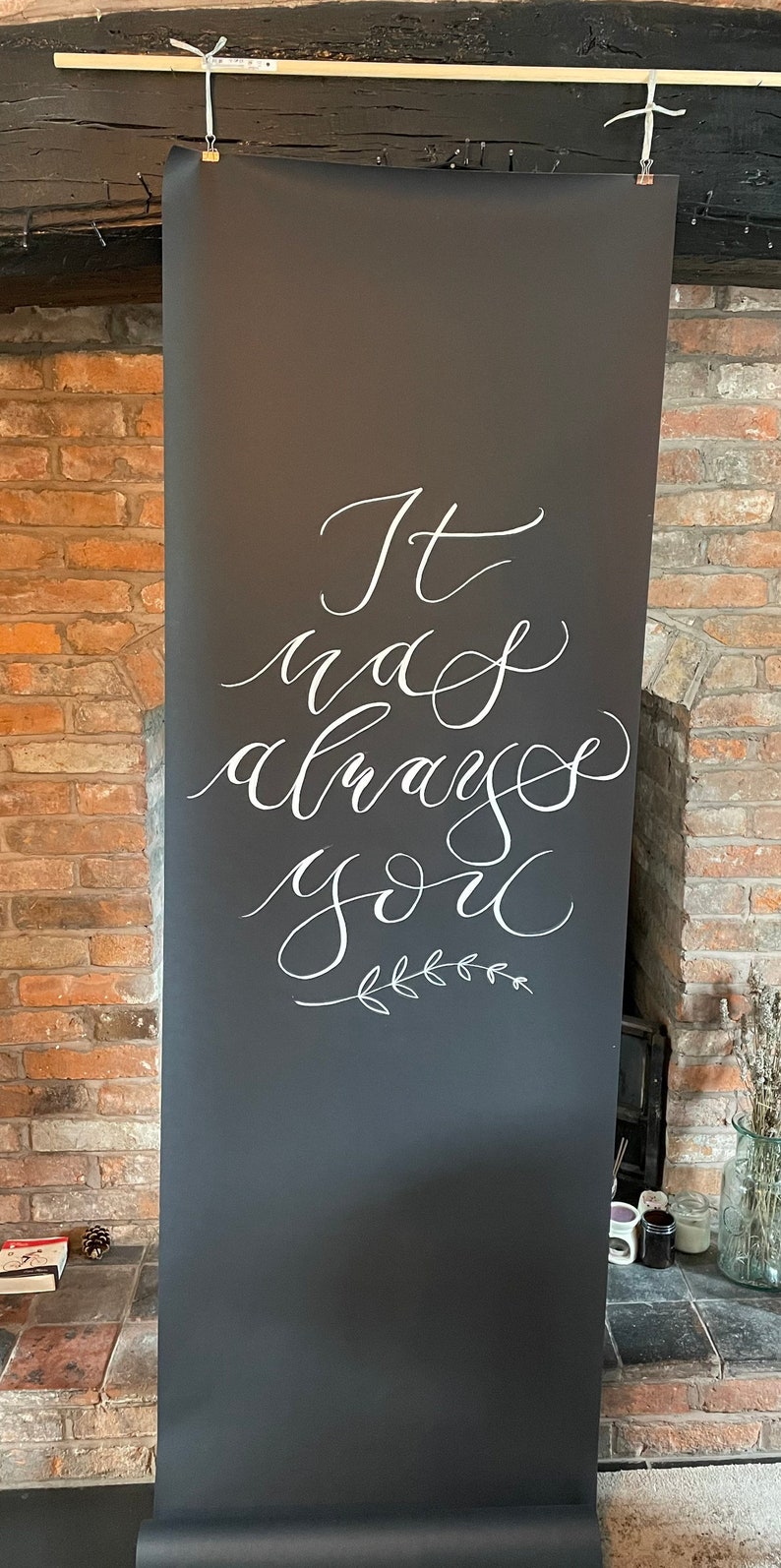 Custom Calligraphy Wedding Banner/ Wedding Back Drop / Celebration ...