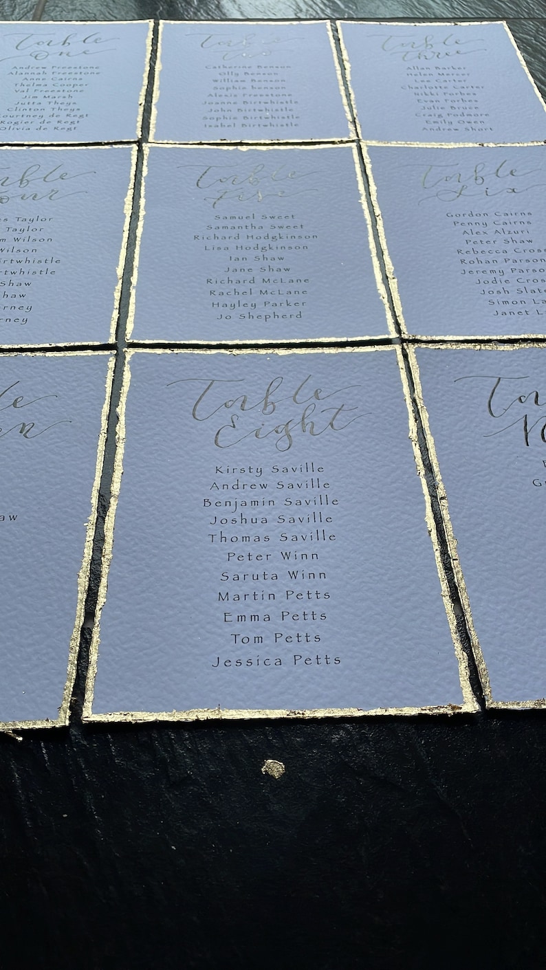 Hand-written Table Seating Cards Wedding Place Cards Rustic - Etsy