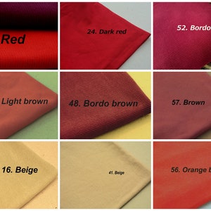 20 X 100 Cm Rib Knit Fabric, Stretch Ribbing Fabric for Cuffs Hems ...